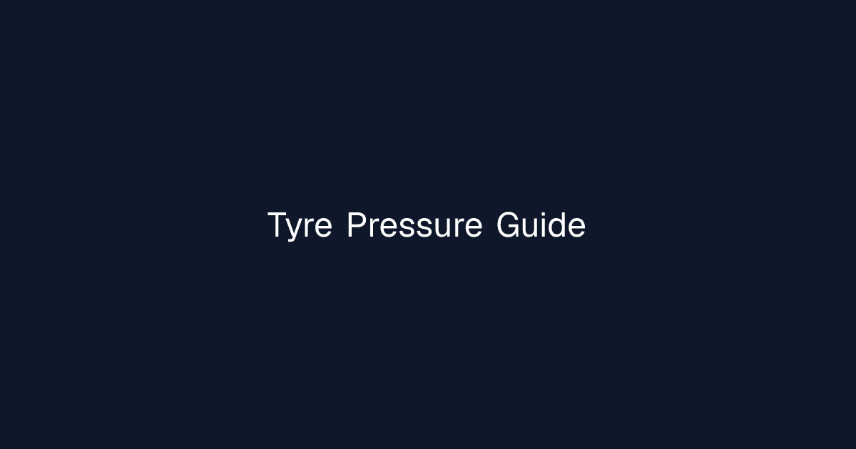 2013 BMW 5 Series Tyre Pressure Guide (Door Sticker, PSI & Safety)